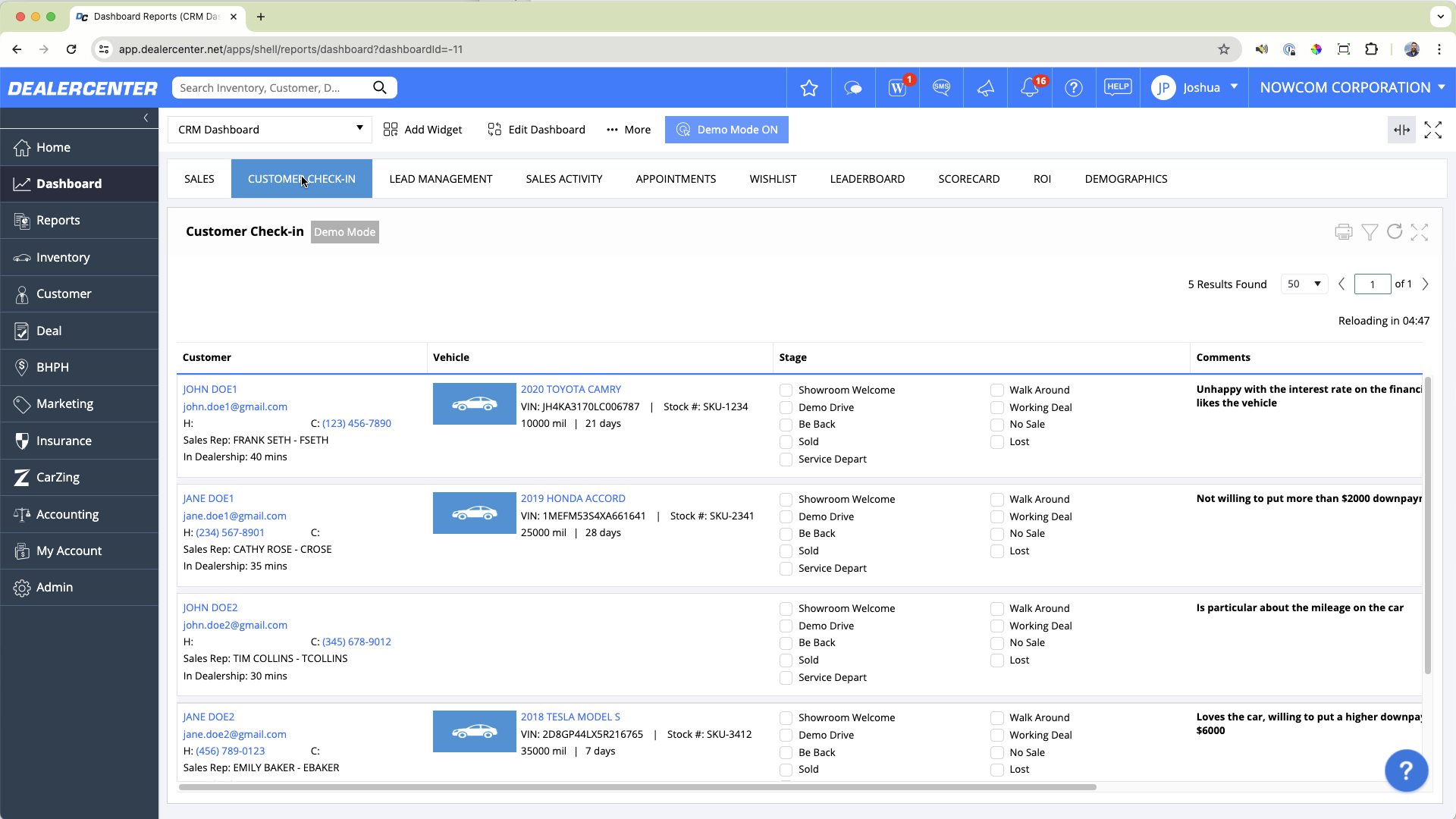 How to Use CRM Sales, Customer Check-in & Lead Management Dashboards – DealerCenter Support