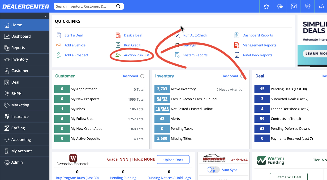 How to Use DealerCenter’s Auction Run List – DealerCenter Support
