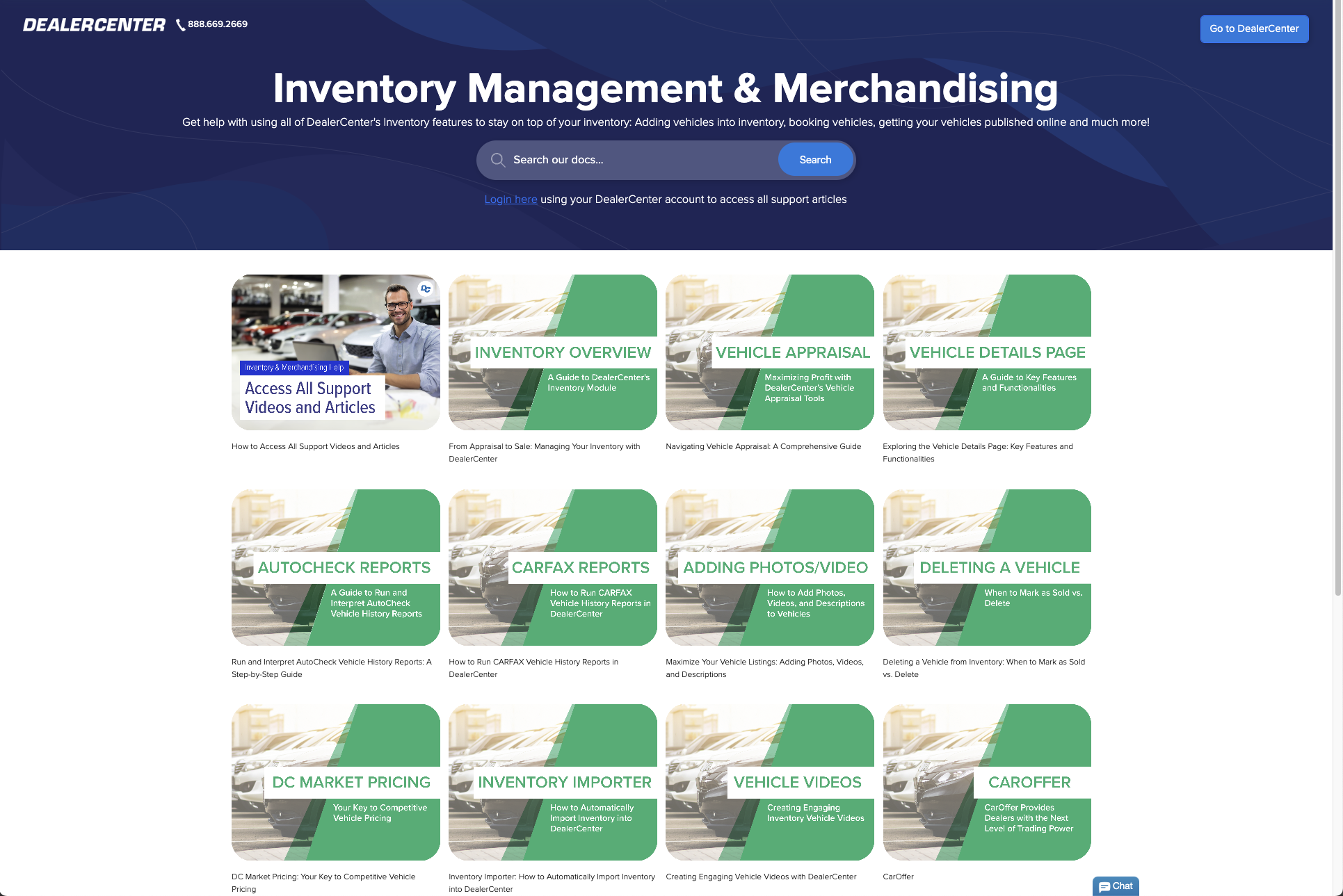 How to Access All Support Videos and Articles – DealerCenter Support